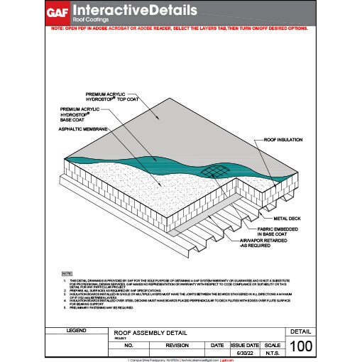 Custom & Interactive PDF Detail Drawings | GAF Roofing
