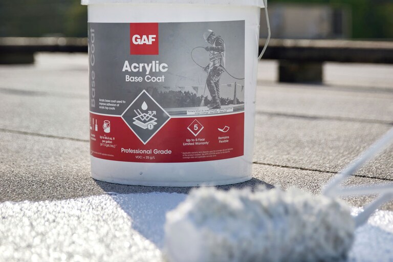 Acrylic Roof Coating System over Asphaltic | GAF Roofing