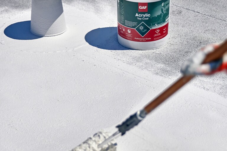 Acrylic Roof Coating System over Asphaltic | GAF Roofing