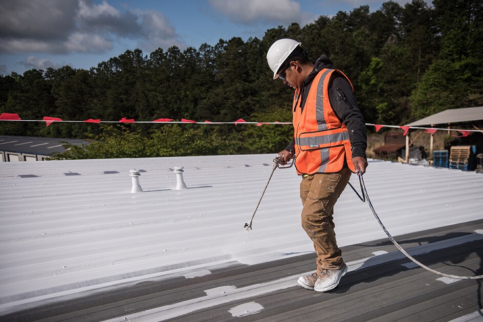 Silicone Roof Coating System over Metal | GAF Roofing